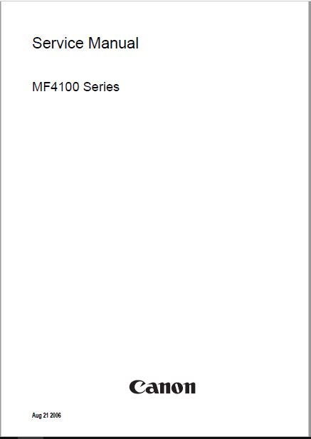 Canon i SENSYS MF4120/4140/4150 Service Manual - Manuals Books