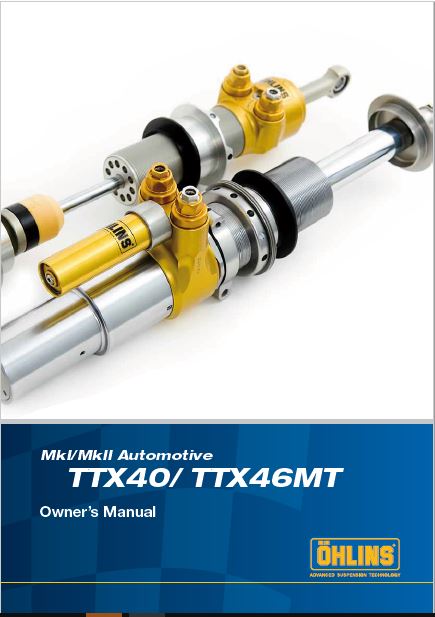 Ohlins MkI-MkII Automotive, TTX40 TTX46MT Manual - ManualsBooks