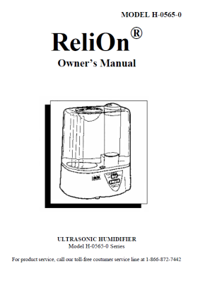 Relion Owners Manual - Manuals Books